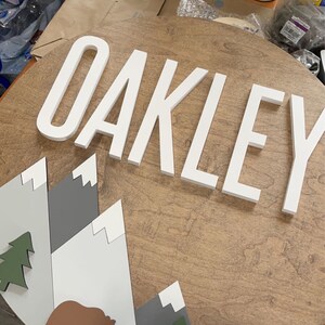 Custom Wooden Mountain Sign Wolf Woodland Theme Outdoor | Etsy