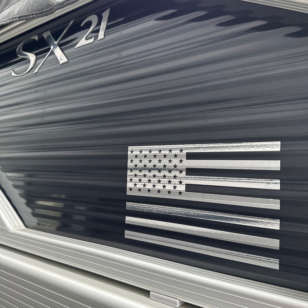 American Flag Sticker US Flag Patriotic All Chrome and Regular Vinyl ...