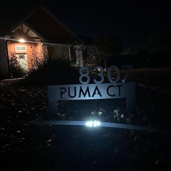 Colonial Script House Number / Extra Large Cursive Number / Thin ...