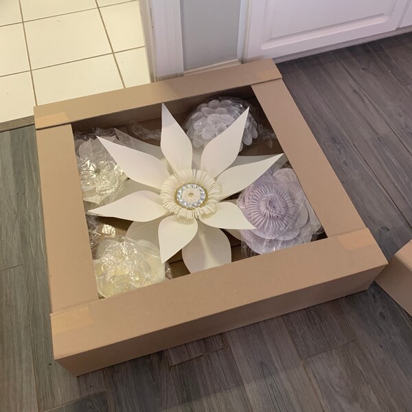 12 Giant Paper Flowers Each With Unique Fantasy Design for Wall Decor ...