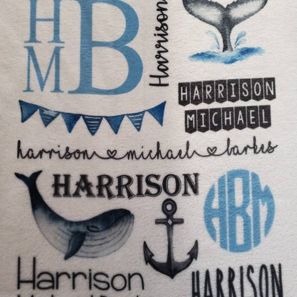 Watercolor Marine Clipart, Nautical Watercolor Clip Art, PNG, Anchor ...