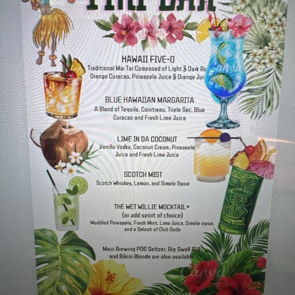 Tiki-style Bar Menu Template - Editable for Your Event! - Etsy