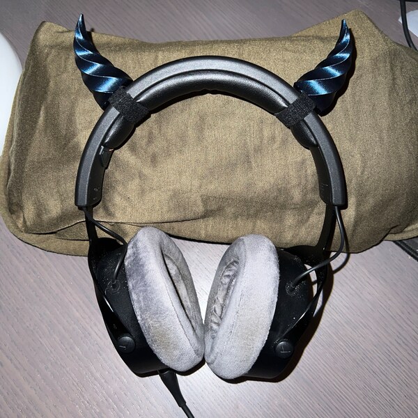 Curved Demon Imp HORNS for Headphones, Wiccan Gothic Satyr Horns, Devil ...