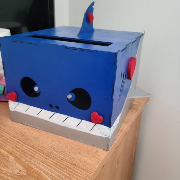 Shark Box 3mm, 3.175mm, 4mm, 5mm. Laser Cut Files SVG, DXF, CDR Digital ...