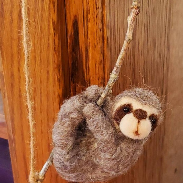 Sloth Needle Felting Kit: DIY Holiday Ornament With Photo Instructions ...
