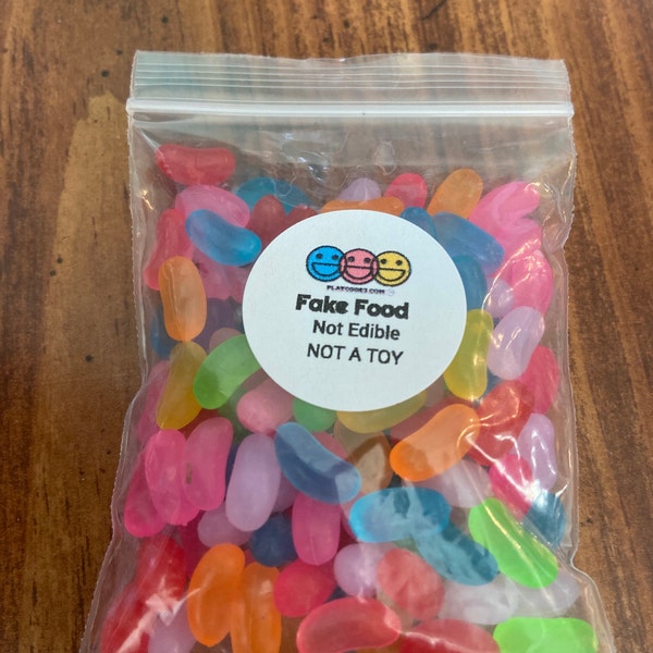 100pcs Fake Small Size Jellybeans NOT Actual Size (see Pics) Charms NOT ...