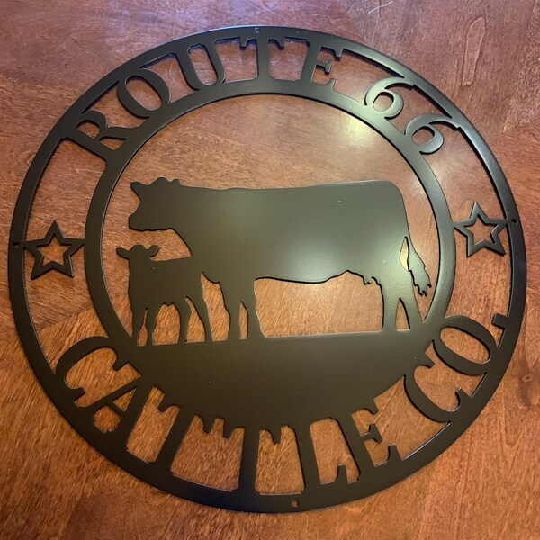 Cow Calf Metal Sign, Custom Cow/calf, Farmer Sign, Personalized ...