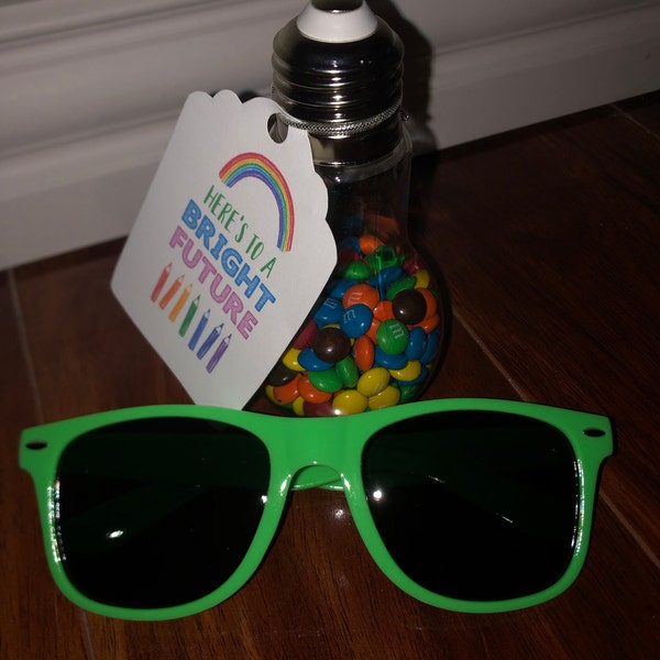 Kindergarten Graduation Tag, Future is Bright Printable Tag, Grad Gift ...