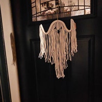 Halloween Macrame Ghost Spooky Wall Hanging for Gothic Decor V73 - Etsy ...