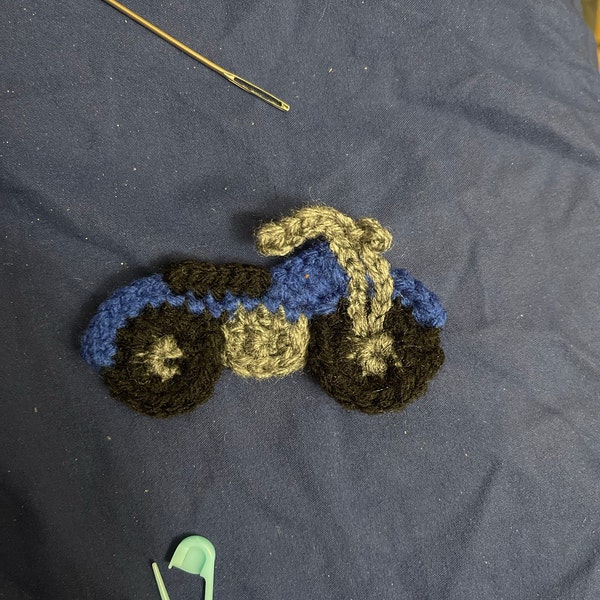Motorcycle Applique - PDF CROCHET PATTERN - Etsy