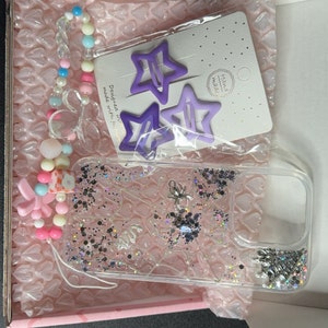 Goth Black Decoden Phone Case for All Brand, Black Butterfly and Chain ...