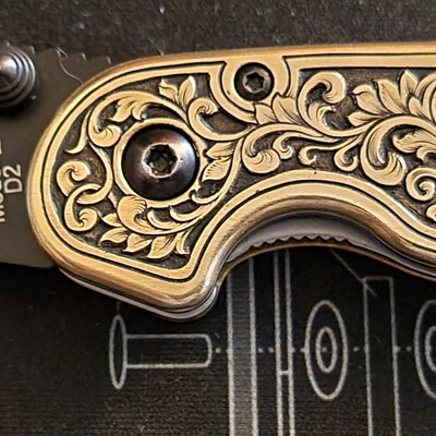 Kershaw Leek Laser Engraved Traditional Scrollwork - Etsy