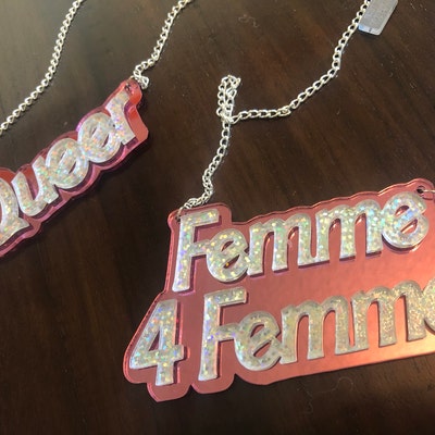 Double Layer Custom Laser Cut Acrylic Necklace MADE TO ORDER - Etsy