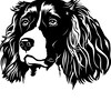 English Springer Spaniel Svg, Dog Svg Files for Cricut, Face Head ...