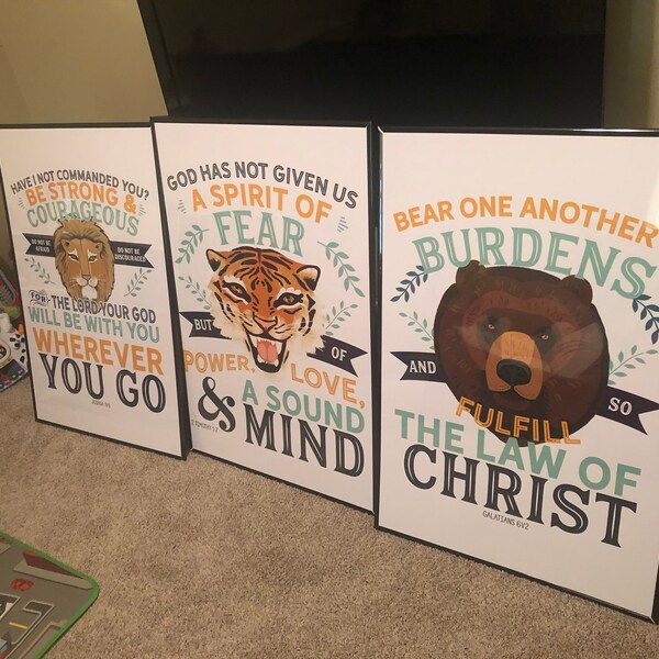 Power, Love & Sound Mind Be Strong and Courageous Set of Three ...