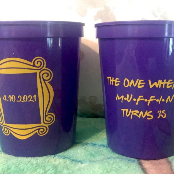 Friends Birthday Cups, Friends Theme Party, Friends Cups, Friends ...
