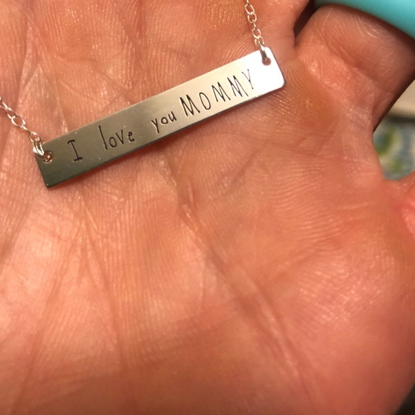 Handwritten Necklace • Handwritten Jewelry • Custom Handwriting ...