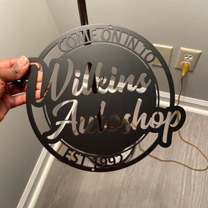 Personalized Round Address Metal Sign | Etsy