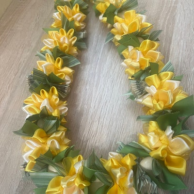 Do It Yourself Ribbons for Blue Plumeria Petal Flower Ribbon Lei - Etsy