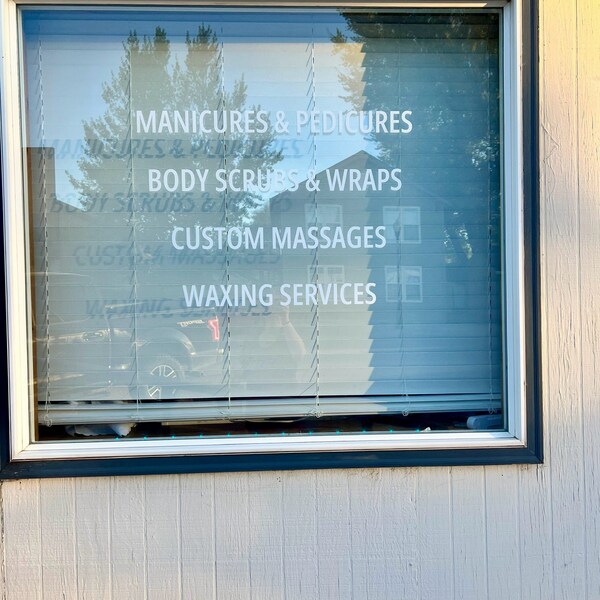 Service List Decal | Customizable Text, Font, and Color - Window Decal ...