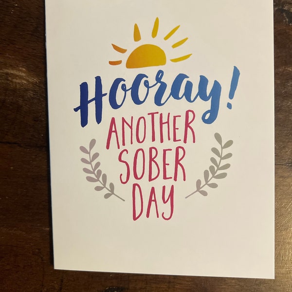 On This Day You Got Sober Card, Sobriety Card, Sober Birthday ...