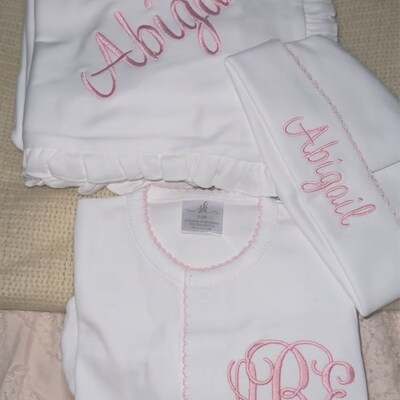 Monogrammed Pajamas, Girls Personalize Pajamas, Boys Monogram Pajamas ...