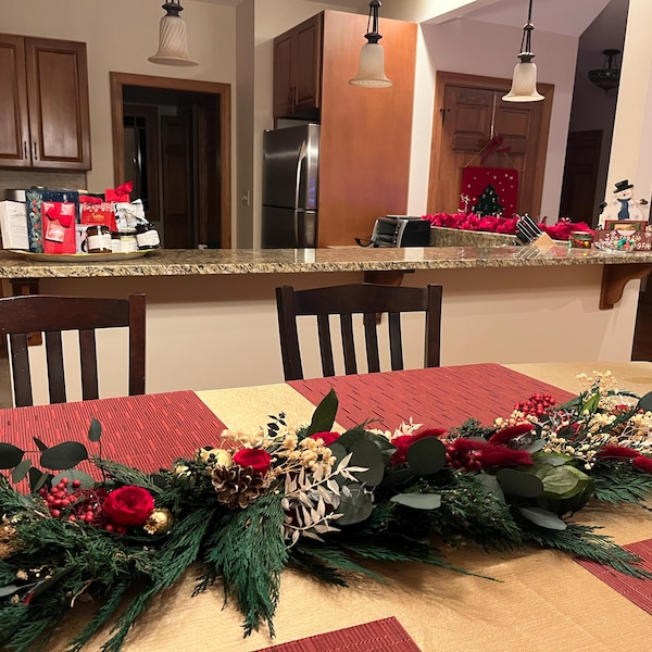 Order by 12/16 to Receive by Christmas. Red and Green Dried Floral ...