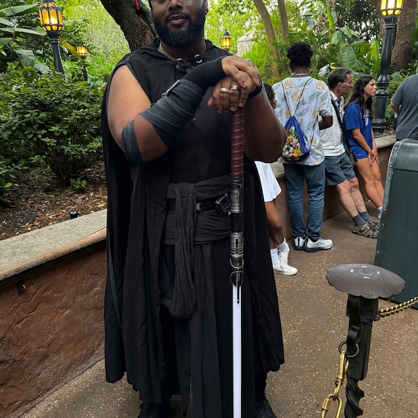 Black Medieval Ranger Cloak for Sith, Goth and Dark Wizard Cosplay Star ...