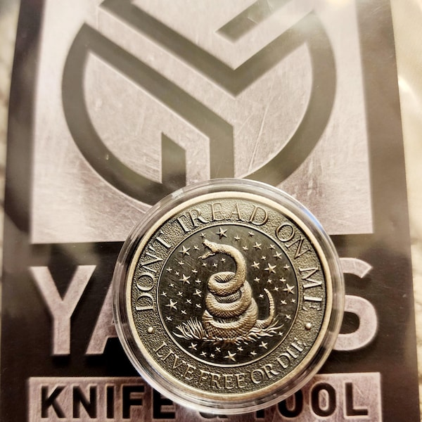 Don't Tread on Me Snake Challenge Coin EDC Every Day Carry Antique ...