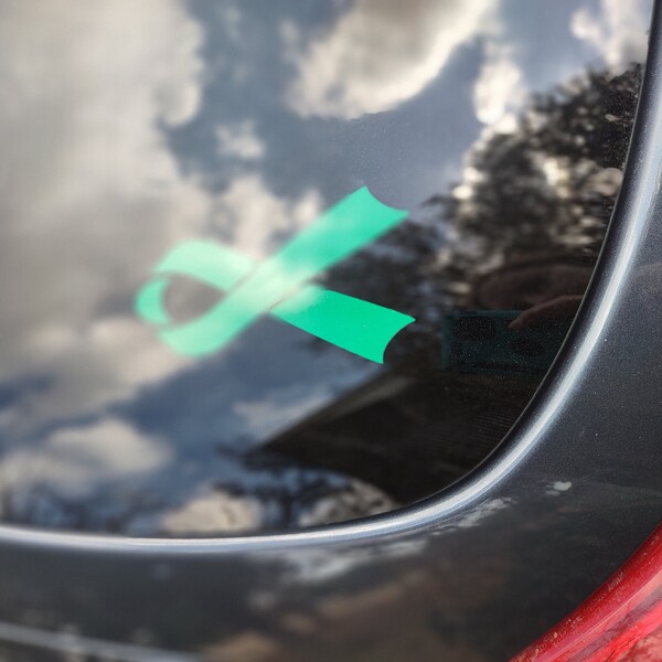 Breast Cancer Ribbon Vinyl Decal Car Truck Window Bumper Sticker V2 ...