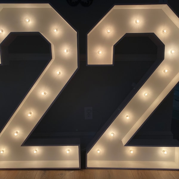4ft - Number 2 Marquee Letter Build Plans & Blueprints - Svg/ai/dxf/pdf ...