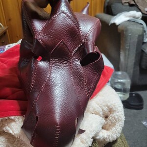 Handmade Leather Puppy Dog Head Mask Steampunk Party Costume Cosplay ...
