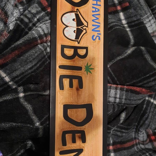 Personalized Doobie Den Sign Gift for Stoner / Unique Weed Smoker Man ...