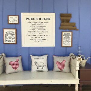 Lg Porch Rules Sign Porch Decor Porch Wall Sign Porch - Etsy