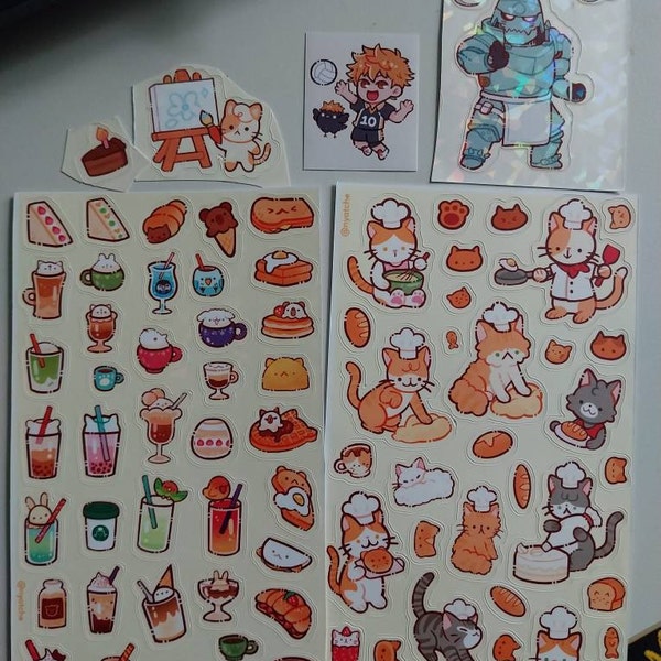 Cute Mascots Journaling Sticker Sheets - Etsy