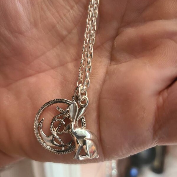 Jackrabbit Silver Pendant /charm - Etsy