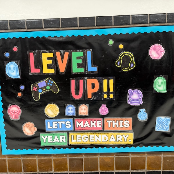 Gamer Video Classroom Decor - Bulletin Letters - PDF JPEG and PNG Files ...