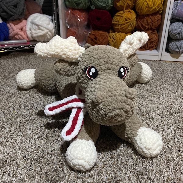 Marty the Moose Crochet PDF Pattern | Accessories and Eye Embroidery Pattern PDF | Crochet Moose ...
