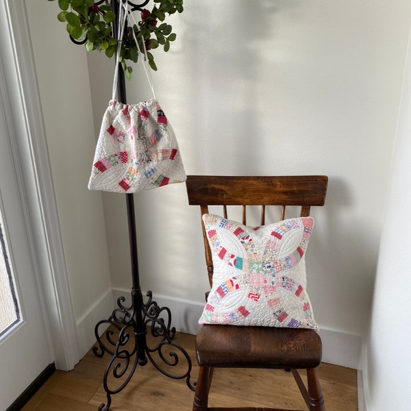 Patchwork Heart Pillow Quilted Heart Heart Decorative Pillow - Etsy