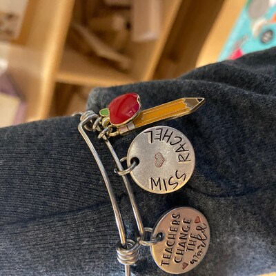 Custom Teacher Pencil Keychain - Etsy