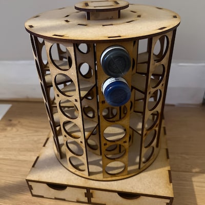 Spinning Paint Rack for Dropper Bottle Paints Like Vallejo Minature ...