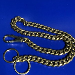 Solid Brass Key Chain Key Ring Brass Chains Wallet Chain Purse - Etsy