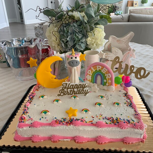 Fondant Moon Cake Topper - Etsy