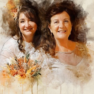 Photo to Watercolor Painting Gorgeous and Elegant Gift for Your Partner ...