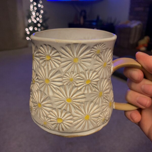 Ceramic Large Daisy Platter Daisy Floral Pattern - Etsy