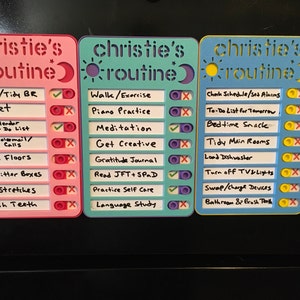 Sliding Routine Chart Chore Chart Daily Checklist Kids - Etsy