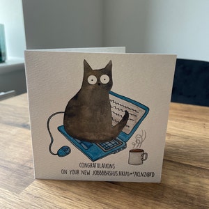 New Job Card, New Job, Funny Cat Card, Cat Card. - Etsy UK