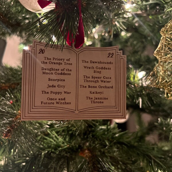 A Year in Books Ornament | Book Club | End of Year | Christmas Gift ...