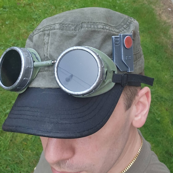 Black Steampunk Goggles With Purple Indigo Lenses and Metal Brass ...
