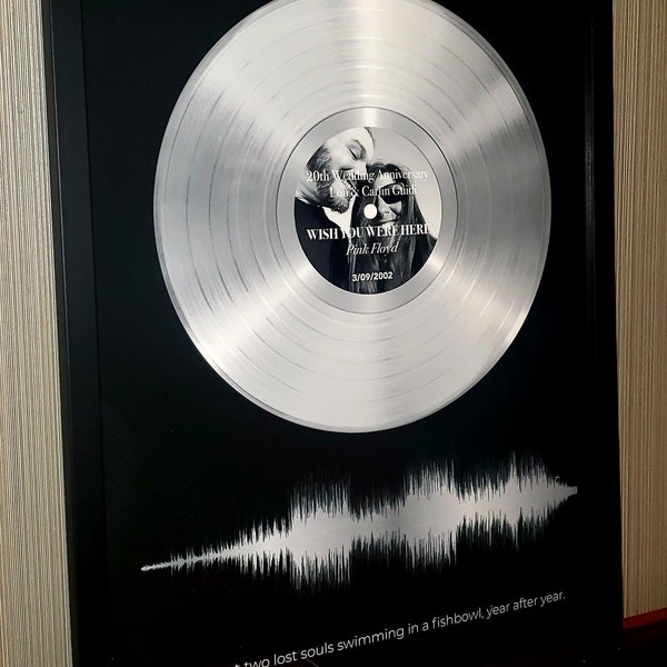 Custom Vinyl Record Sound Wave Art From Voice Recording - Unique Gift ...